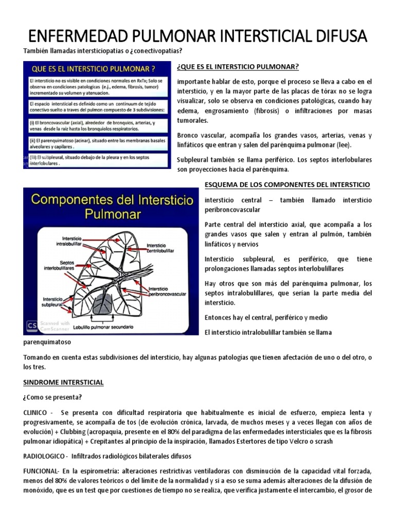 Comprendiendo la Enfermedad Pulmonar Intersticial Difusa: Causas, Presentación Clínica, Patrones ...