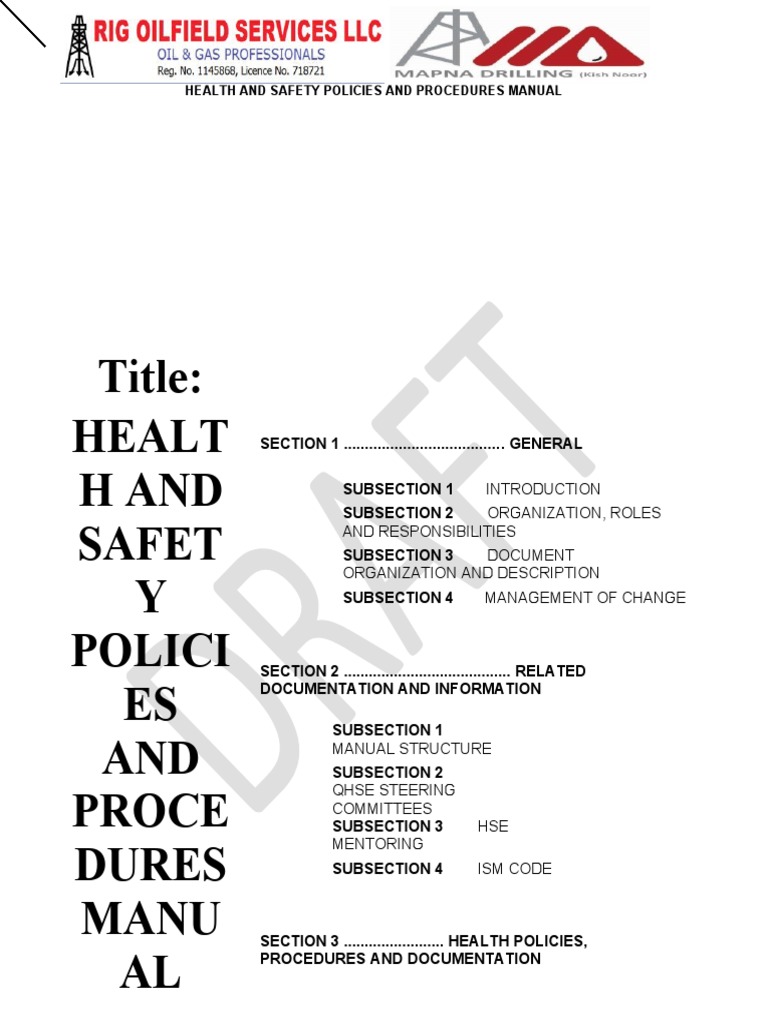 HSE Manual Rev00 | PDF | Mentorship | Occupational Safety And Health