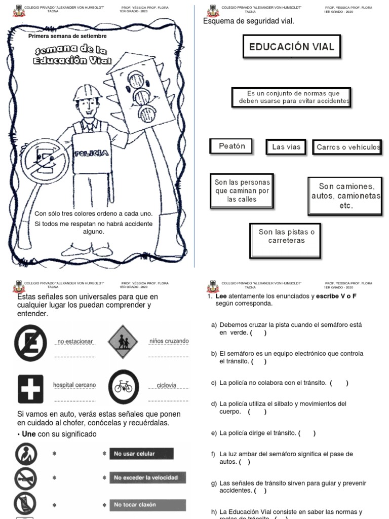 Actividades de Educación Vial para Niños | PDF | Semáforo | Seguridad vial