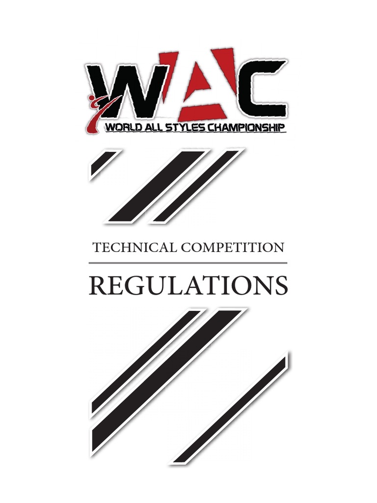 ENG - Technical Competition Regulations - WAC - V - 2018 | PDF | Doping ...
