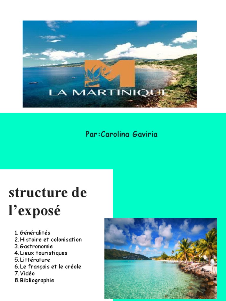 Exposé sur la Martinique 2025 | PDF