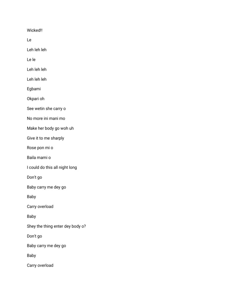 Fireboy - Vibration Lyrics | PDF