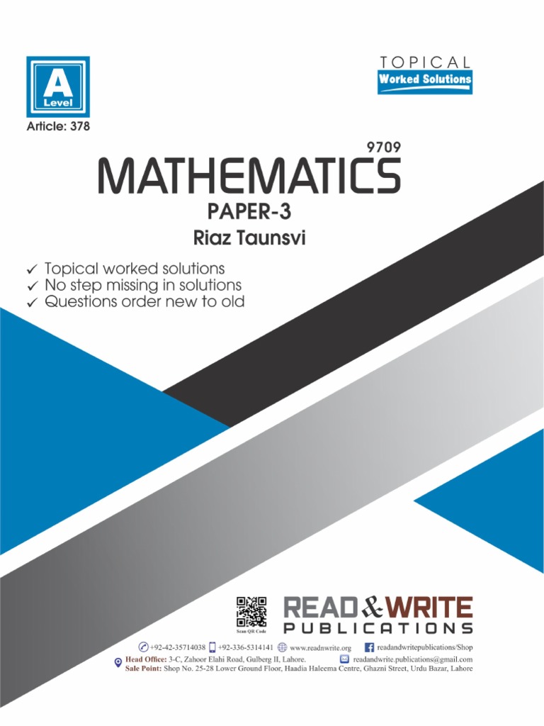 A-Level Maths Paper 3 Worked Solutions | PDF | Trigonometric Functions ...