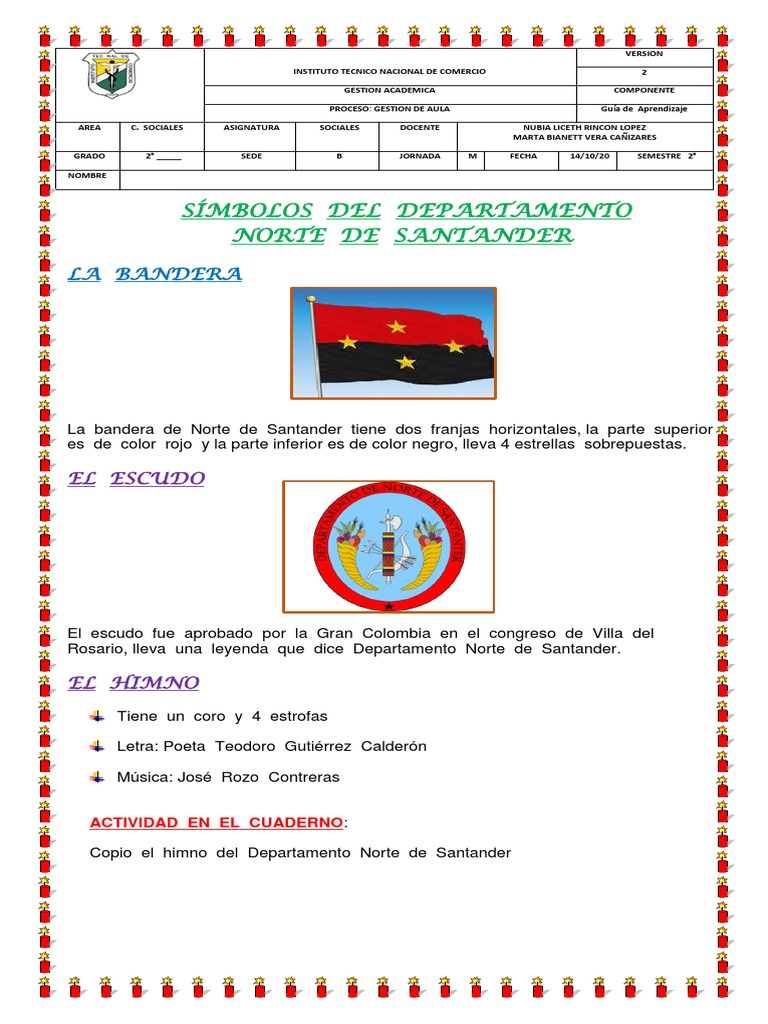 Símbolos Patrios de Norte de Santander | PDF