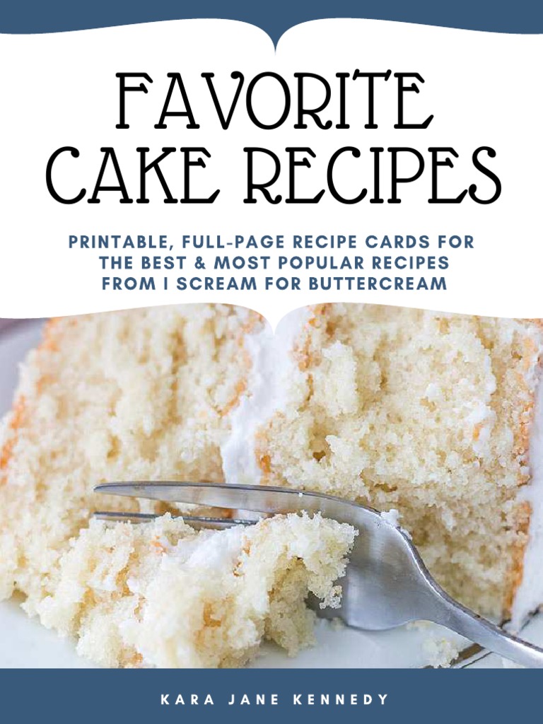 Favorite Cake Recipes Ebook | Download Free PDF | Cakes | Baking