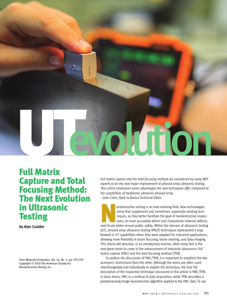 Full Matrix Capture and Total Focusing Method | PDF | Nondestructive ...