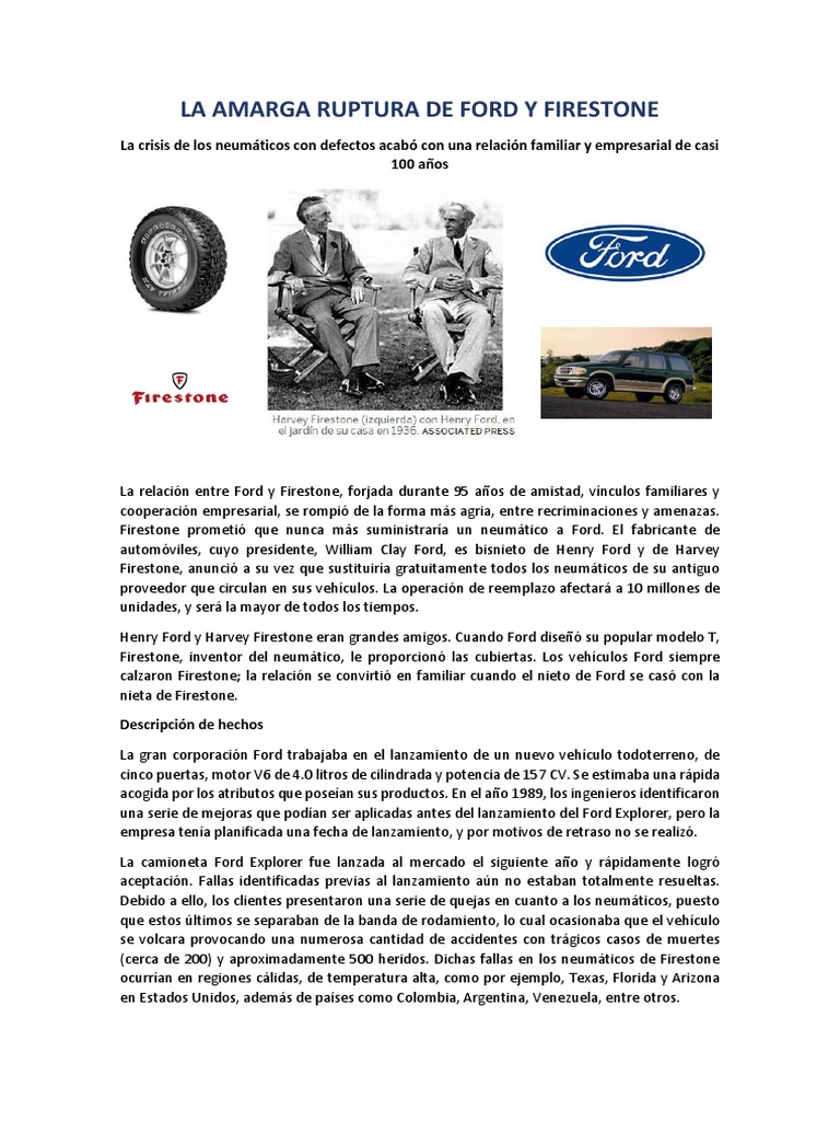 Caso Ford y Firestone PDF | PDF
