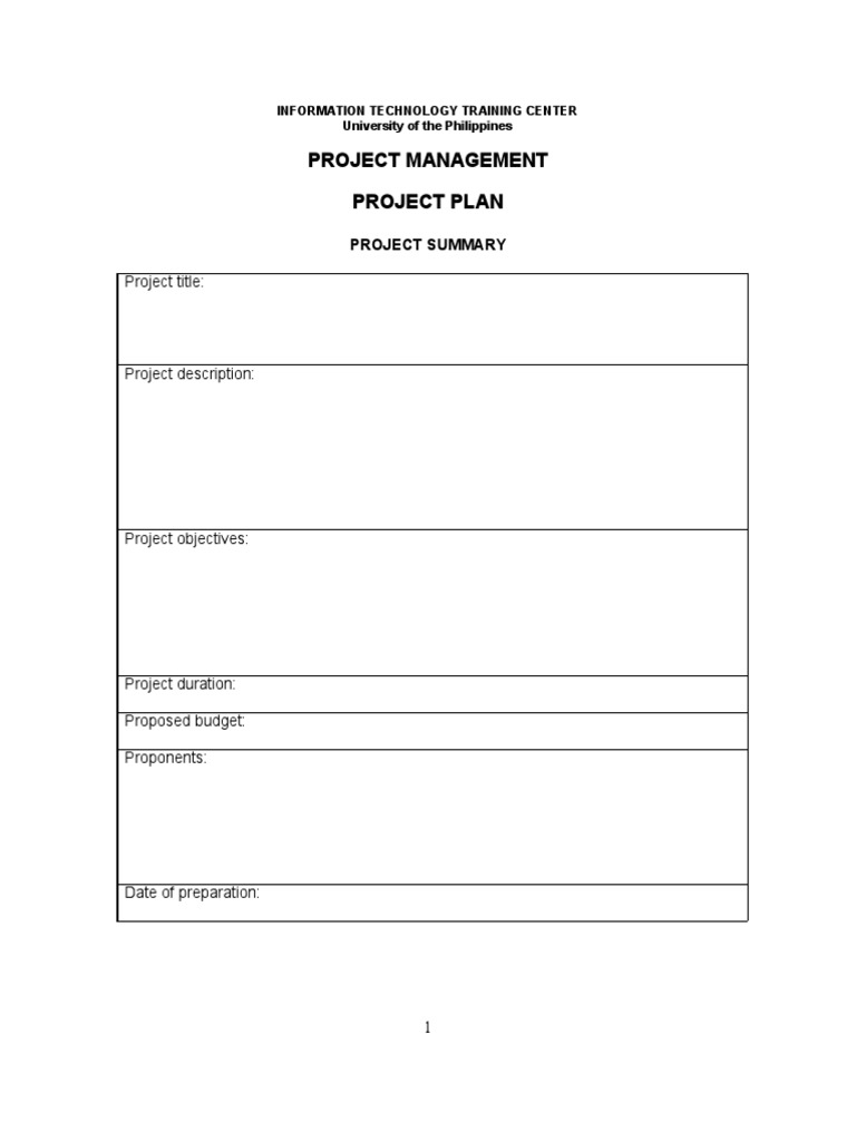 Project Plan Template | PDF | Project Management | Economies