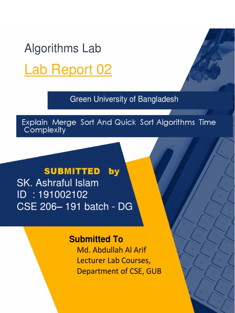 CSE-206 - Lab Report - 02 | PDF | Algorithms And Data Structures | Mathematical Logic