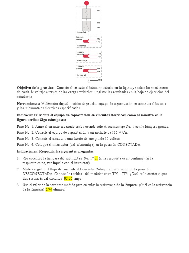 TP1 | PDF | Resistencia Eléctrica y Conductancia | Corriente eléctrica