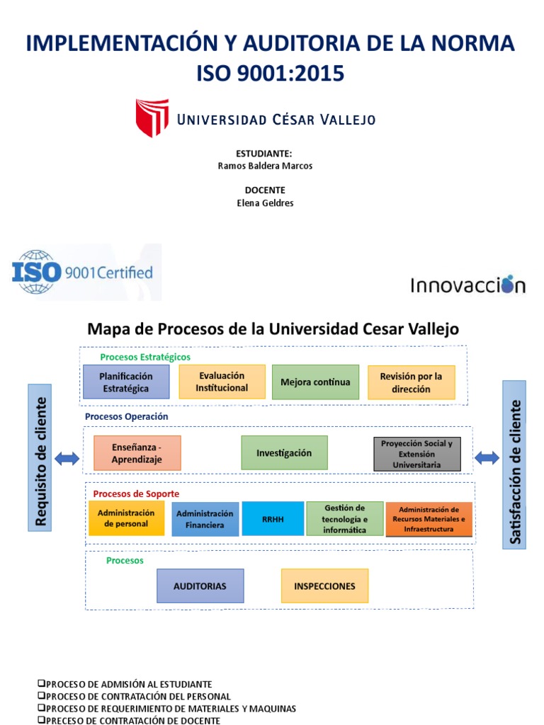 Mapa de Procesos de La UCV | PDF | Gestión de la calidad | Calidad ...