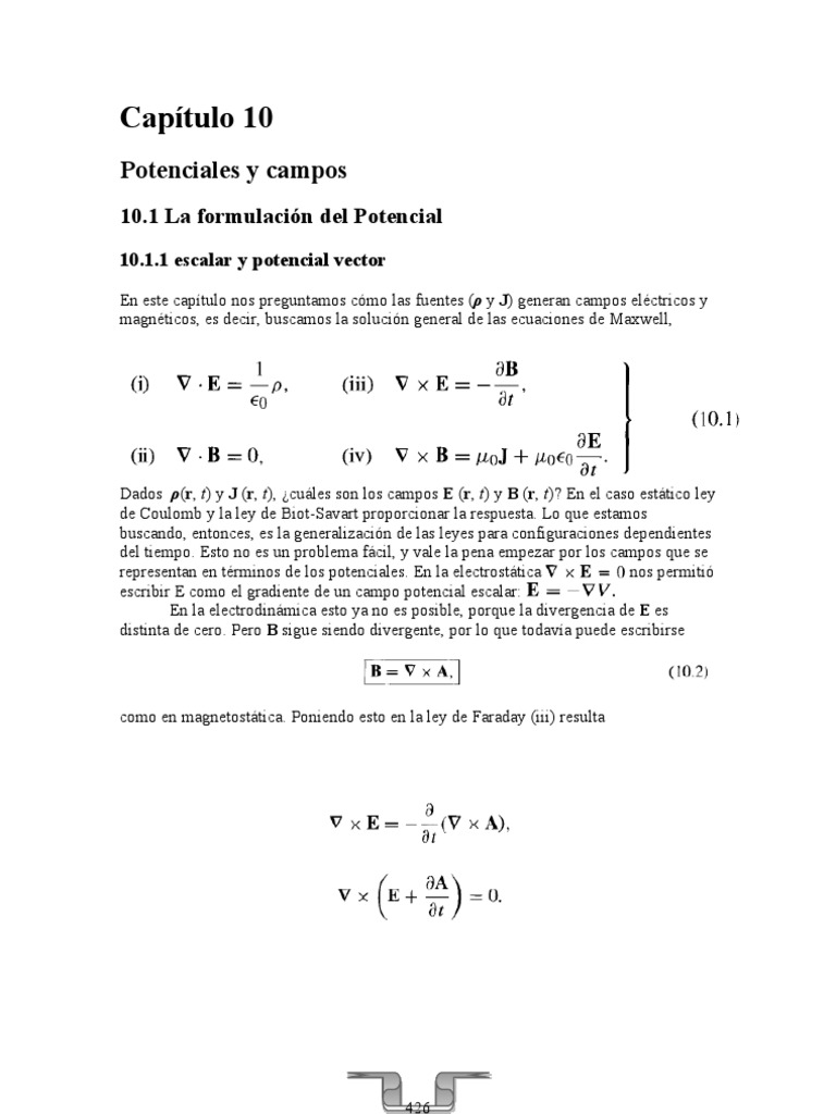 Potencial Vector | PDF | Ecuaciones de Maxwell | Campo magnético