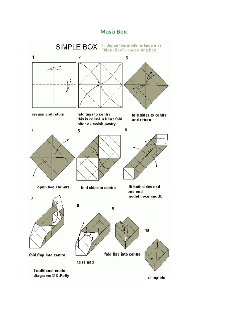 Origami 3-Masu Box | PDF