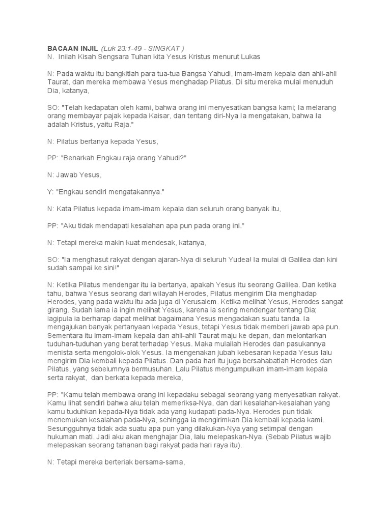 Bacaan Injil | PDF