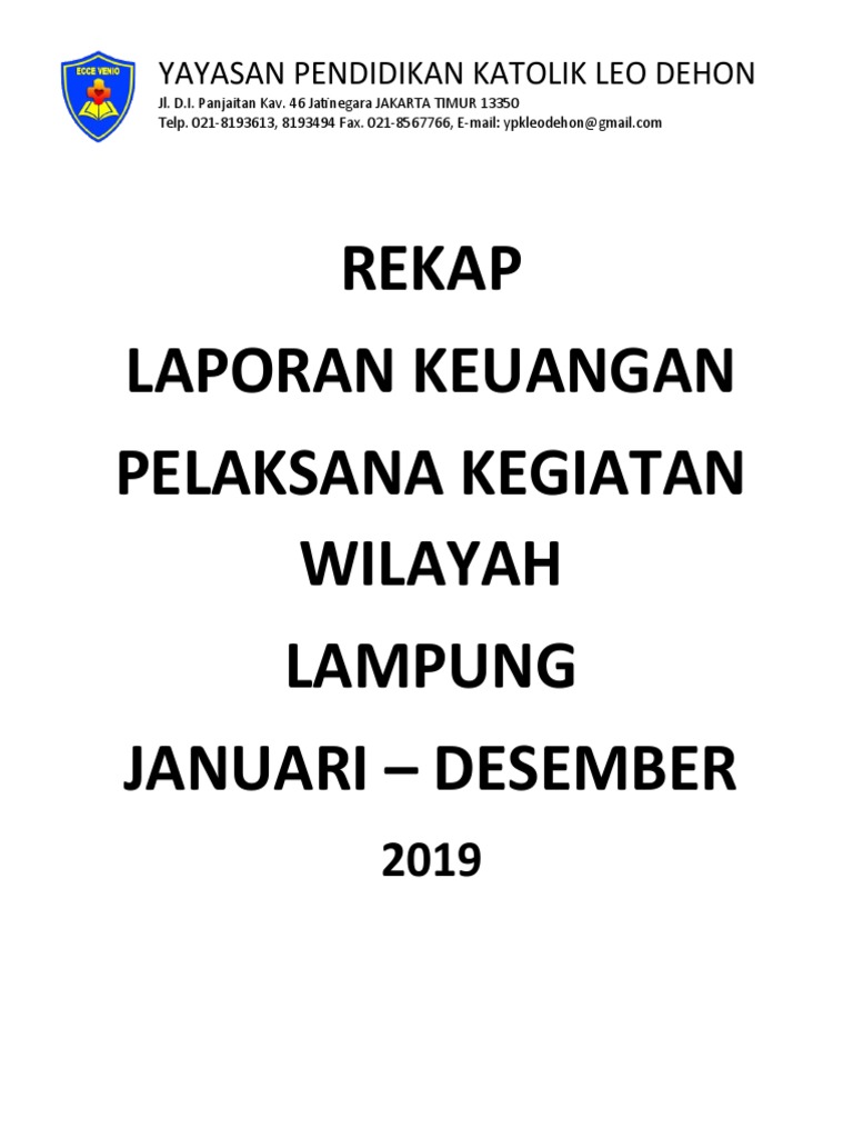 Cover Rekap Laporan | PDF