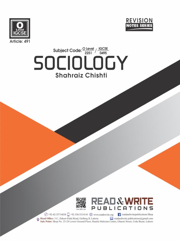 Sociology O Level Revision Notes Series PDF | Download Free PDF ...
