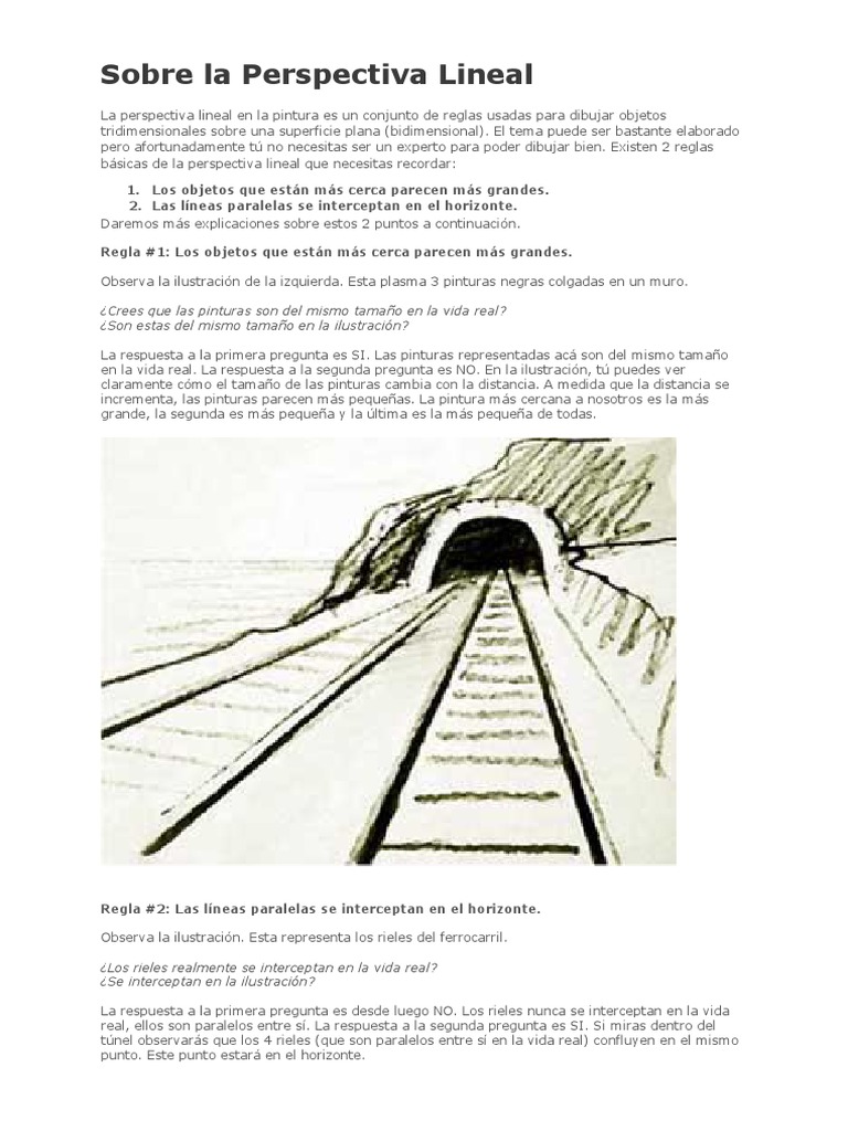 Sobre La Perspectiva Lineal | PDF | Perspectiva (Gráfica) | Dibujo