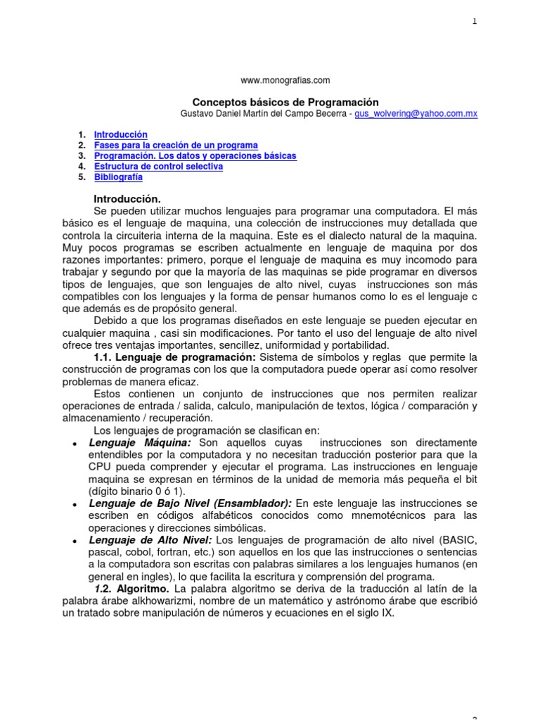 Conceptos de Programacion | PDF