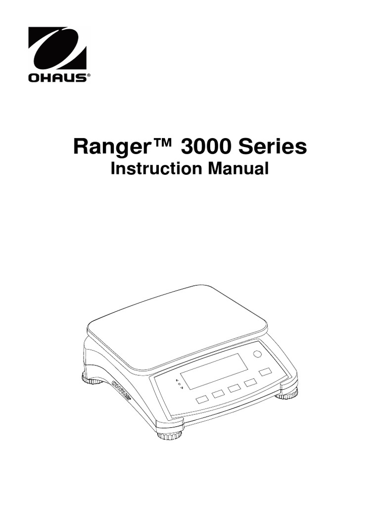 Range R™ 3000 Series: Instruction Manual | PDF | Pound (Mass) | Weight