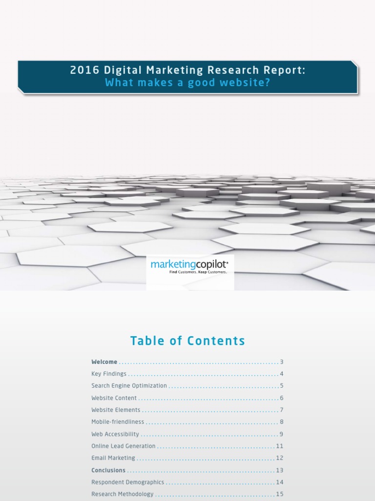 2016 Digital Marketing Research Report:: What Makes A Good Website ...
