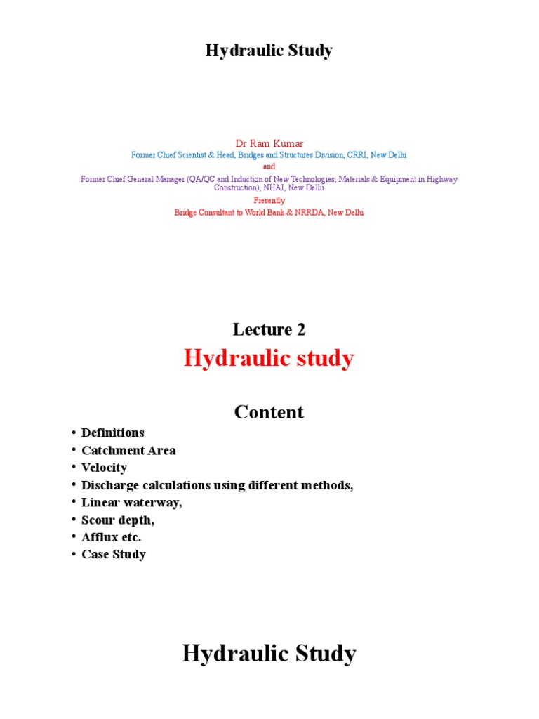 L2 Hydraulic Study (F) | PDF | Drainage Basin | Flood