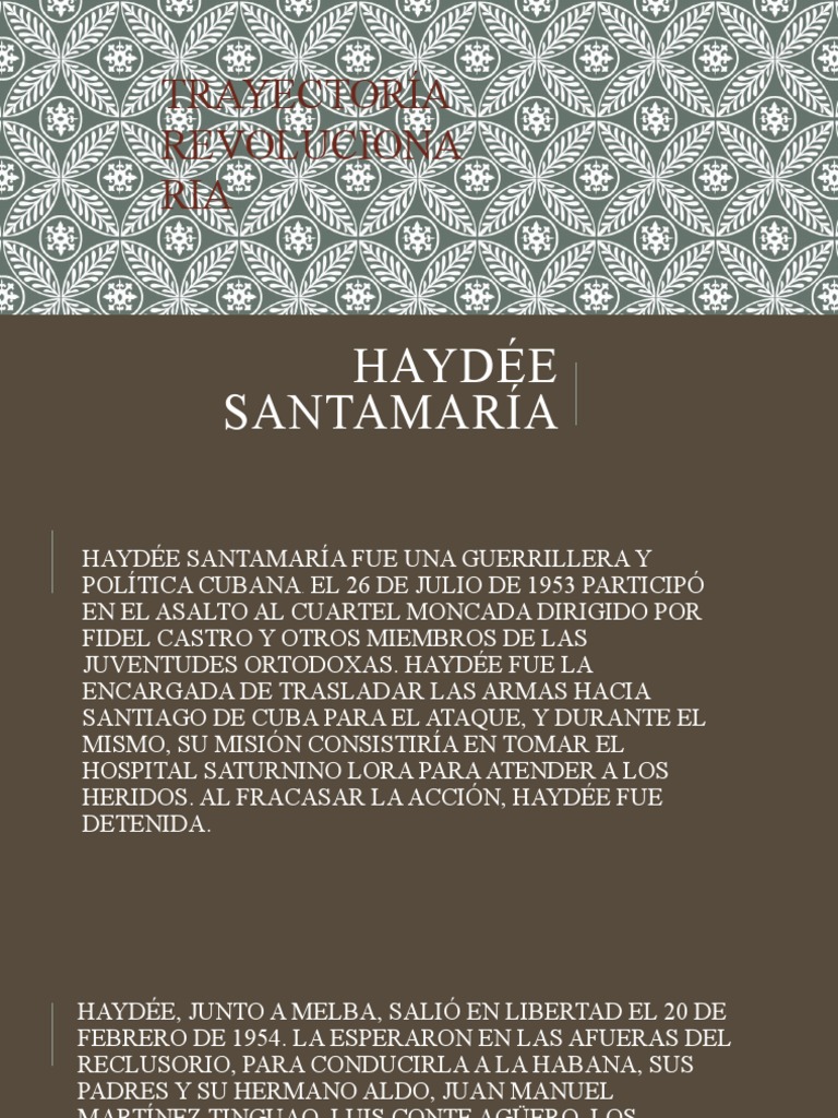 Haydée Santamaría | PDF | Política de cuba | Pueblo cubano