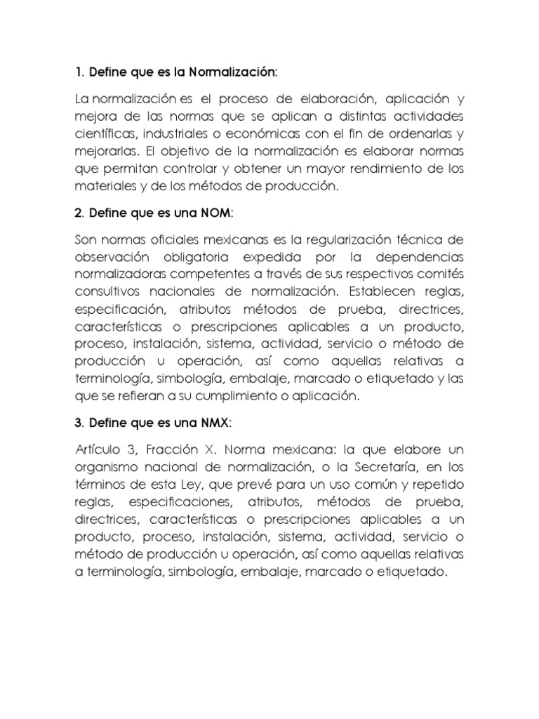 Qué es la Normalización y sus Normas | PDF | Tecnología