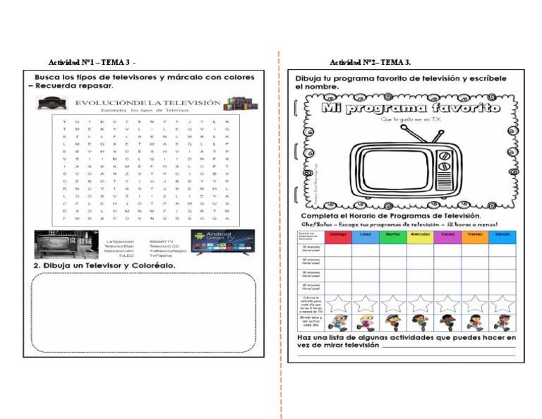 Actividad Televisión | PDF