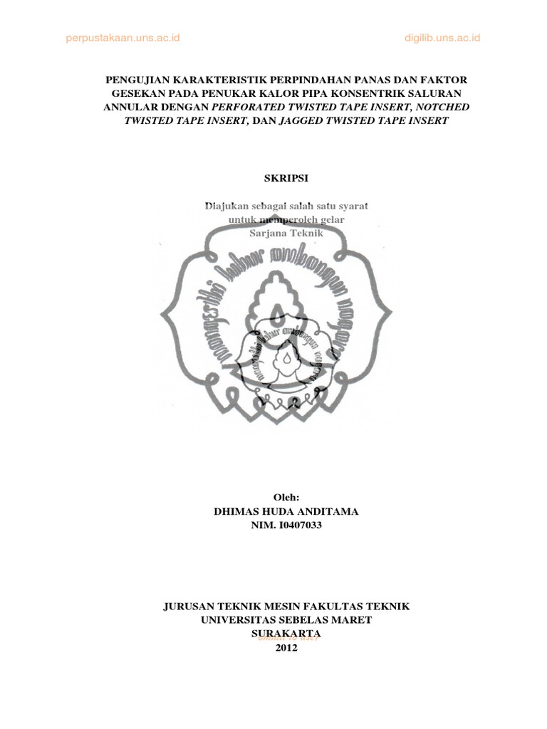 Dhimas Huda Anditama - I0407033 PDF | PDF | Griya & Taman | Teknologi ...