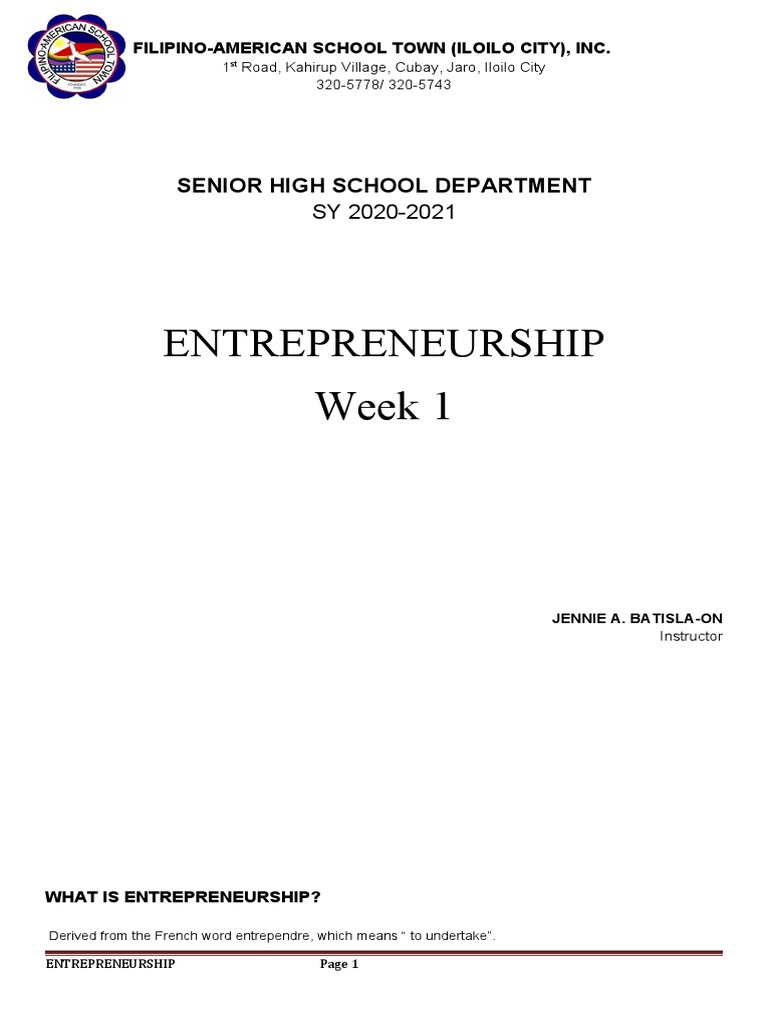 Cover-Module Entrepreneurship | Download Free PDF | Entrepreneurship ...