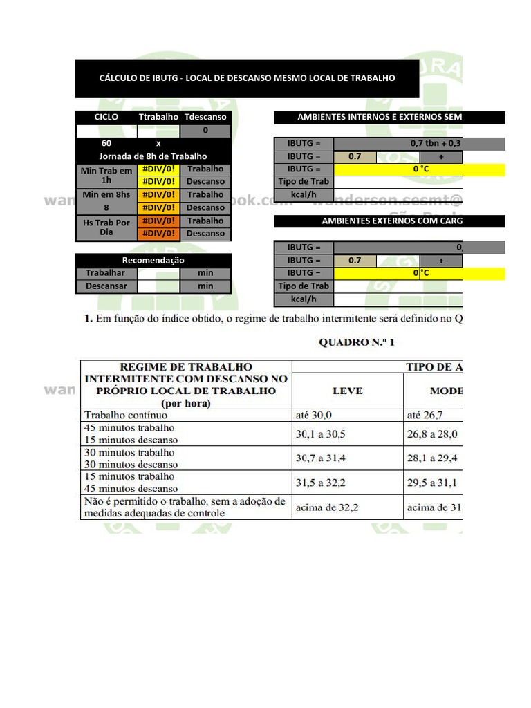Cálculo de IBUTG | PDF | Natureza | Science