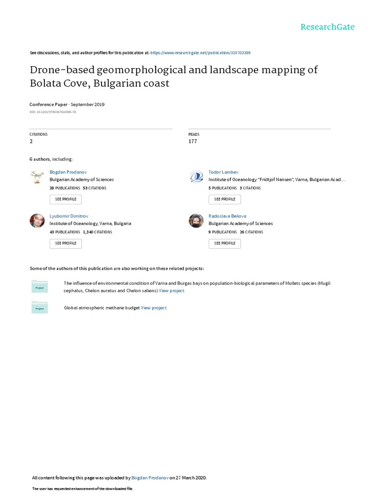 Drone Based Geomorphological and Landscape Mapping of Bolata Cove Bulgarian Coast | PDF ...