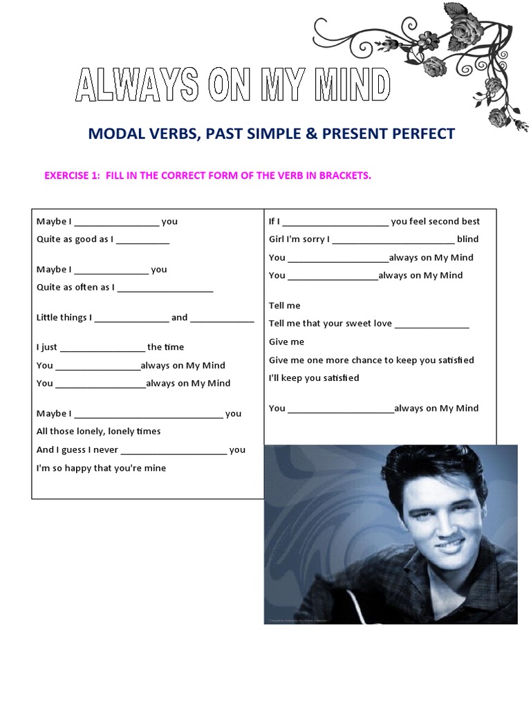 Modal Verbs, Past Simple & Present Perfect: Exercise 1: Fill in The ...