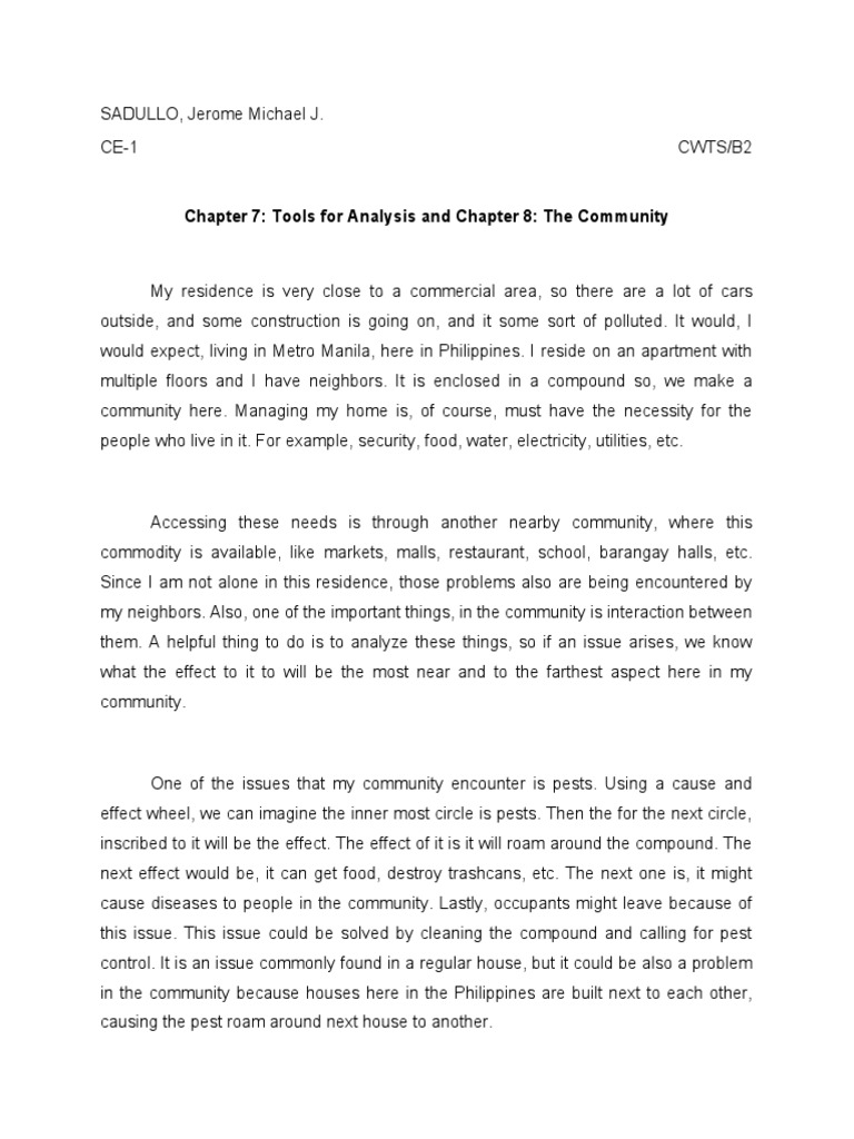 Chapter 7: Tools For Analysis and Chapter 8: The Community | PDF