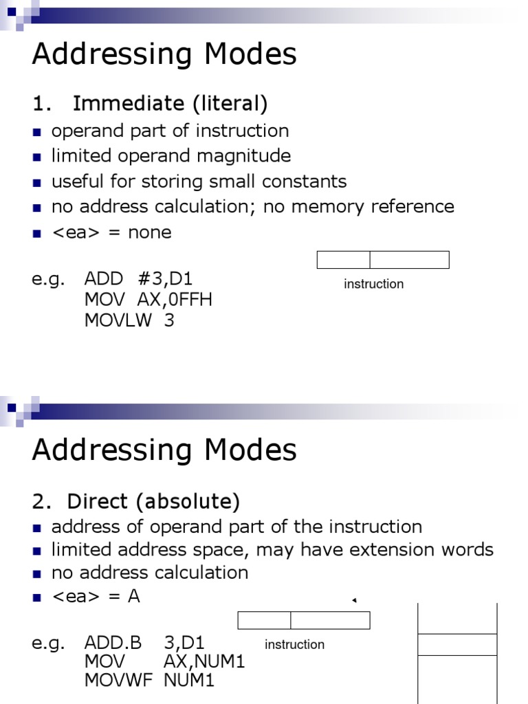 04 Addressing Modes PDF | PDF | Computer Hardware | Electronics