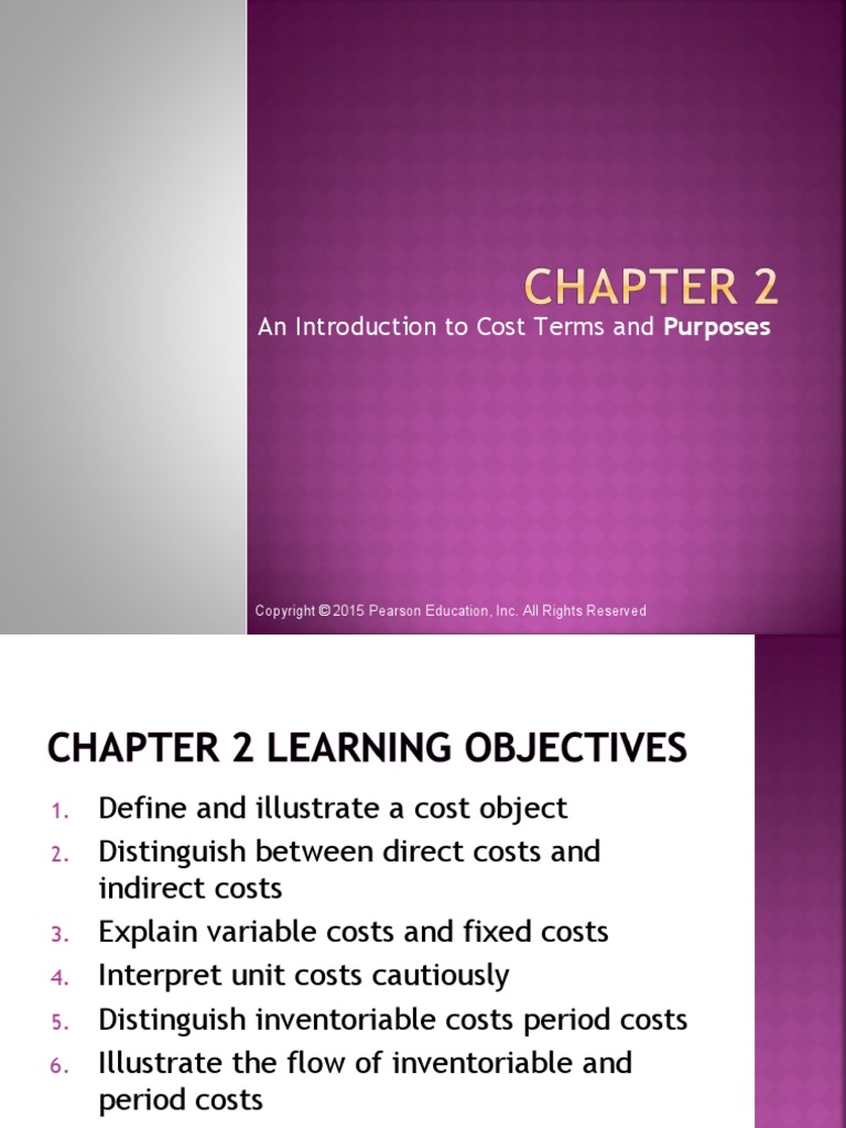An Introduction To Cost Terms and Purposes | PDF | Cost Of Goods Sold ...