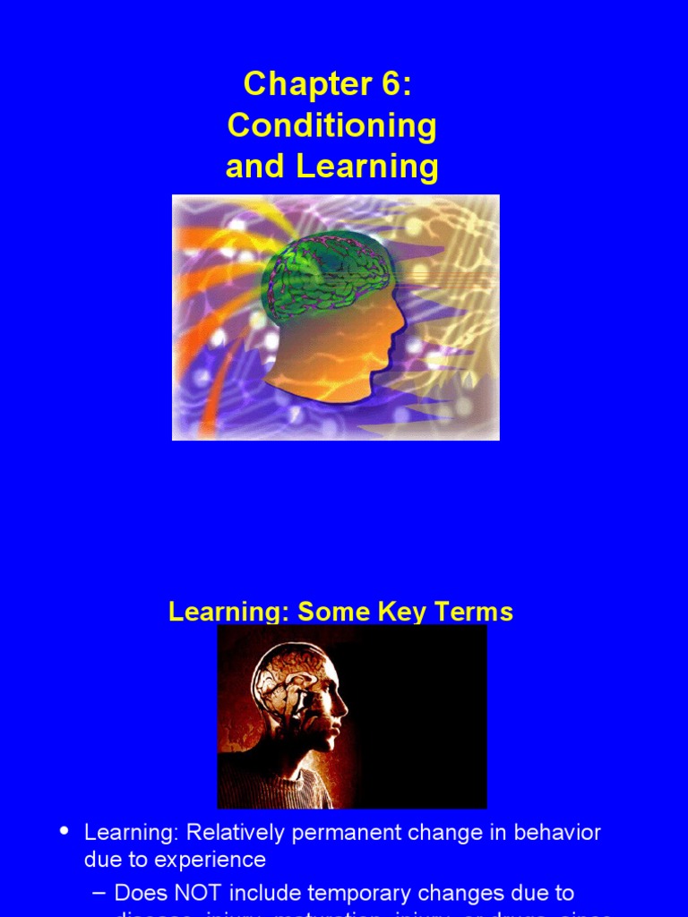 Conditioning and Learning | PDF | Reinforcement | Classical Conditioning