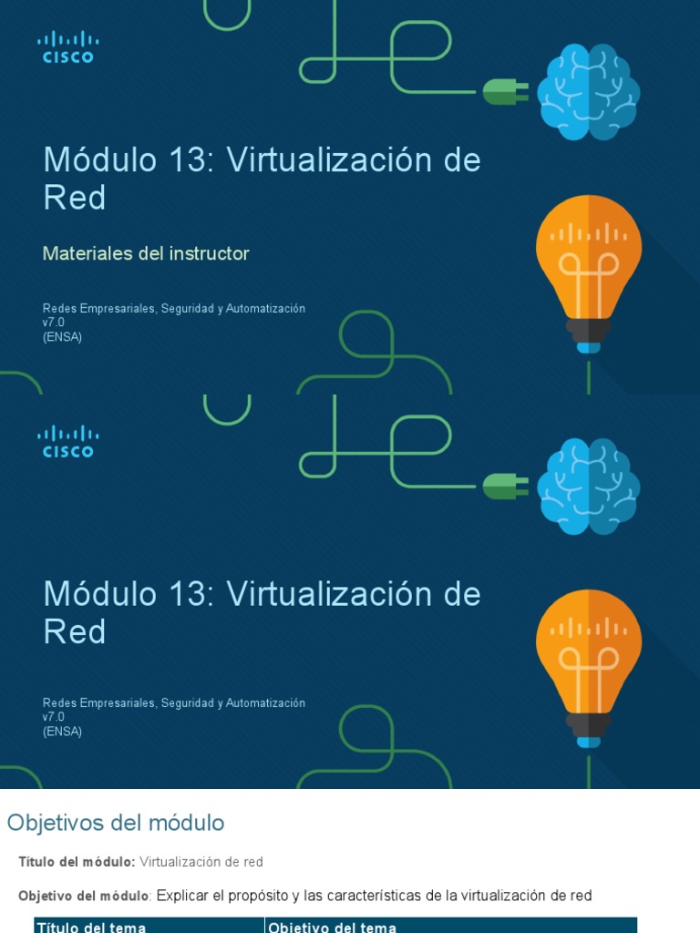 ENSA - Module - 13-Virtualizacion de Red | PDF | Virtualización | Computación en la nube