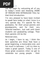 Guest Speaker Speech | PDF