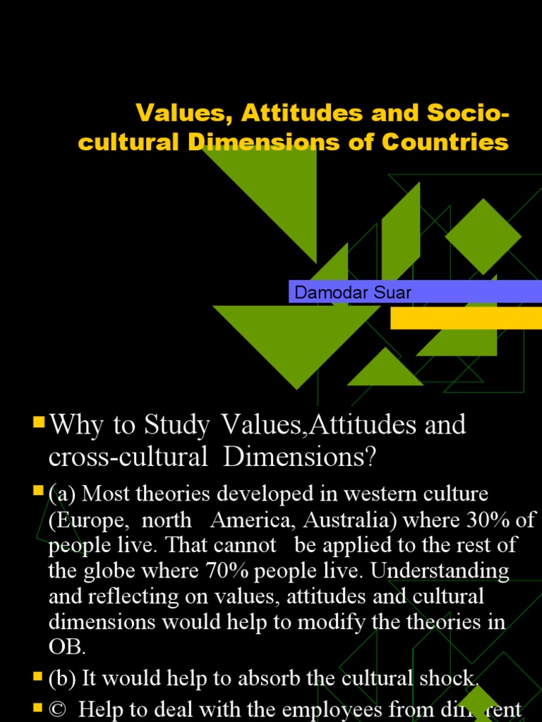 2.valus, Attitudes and Cultural Dimensions | PDF | Attitude (Psychology ...