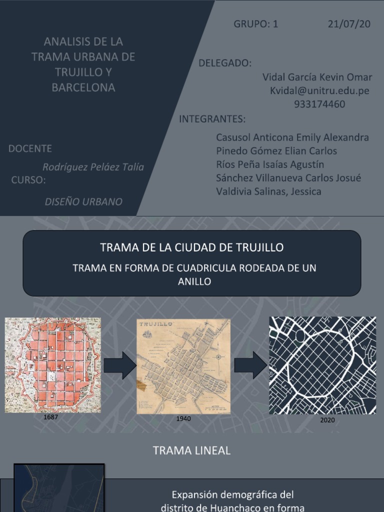 Analisis de La Trama Urbana de Trujillo y Barcelona | PDF