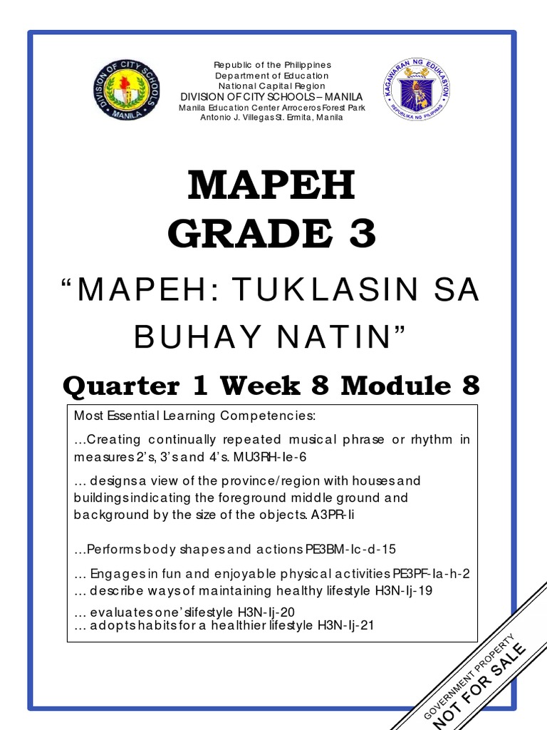 MAPEH-3 Q1 W8 Mod8 PDF | PDF