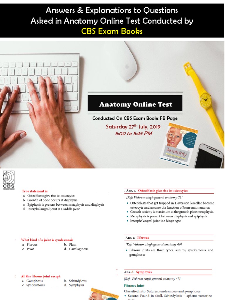 Answers & Explanations To Questions Asked in Anatomy Online Test ...