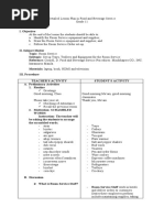 Table Setting Lesson Plan | PDF | Tableware | Domestic Implements