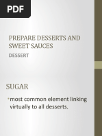 Prepare Desserts and Sweet Sauces | PDF | Desserts | Custard