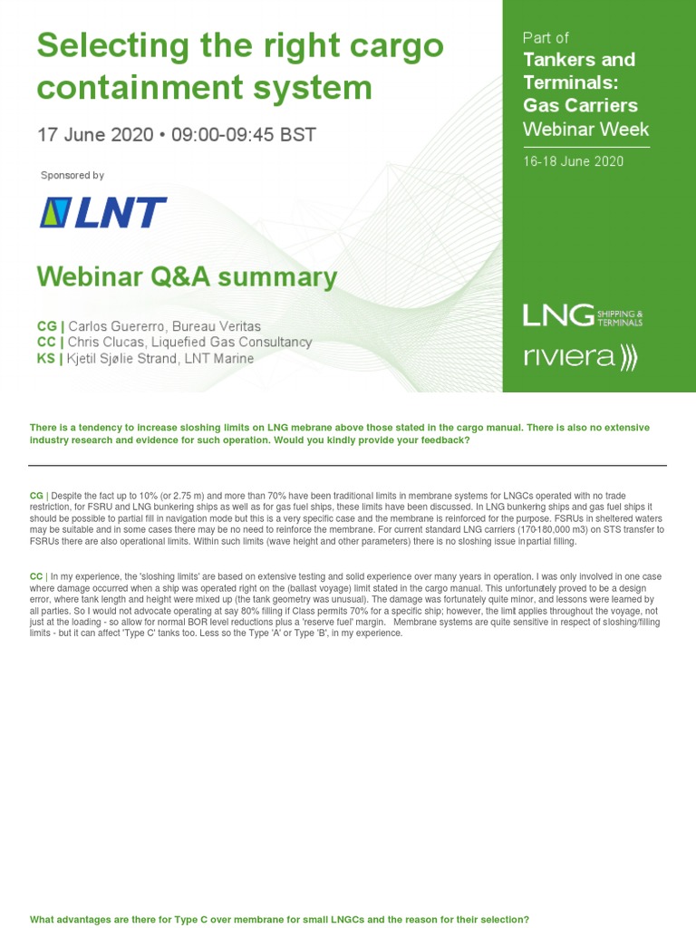 Selecting The Right Cargo Containment System: Webinar Q&A Summary | PDF ...
