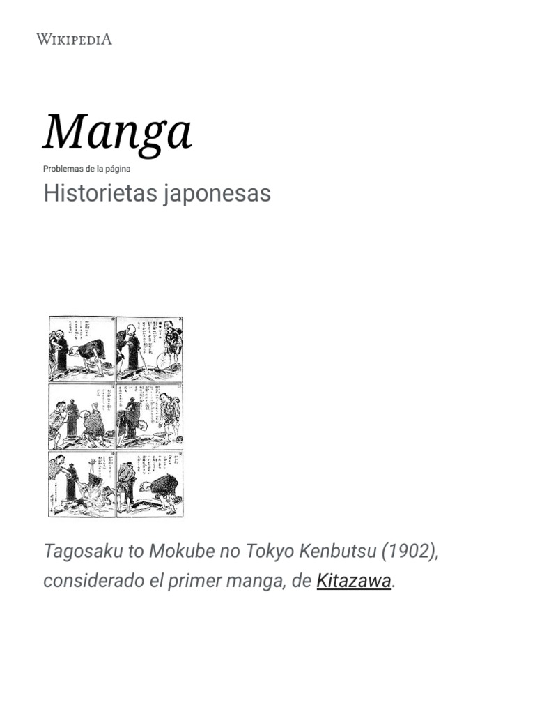 Manga - Wikipedia, La Enciclopedia Libre | PDF | Manga | Anime