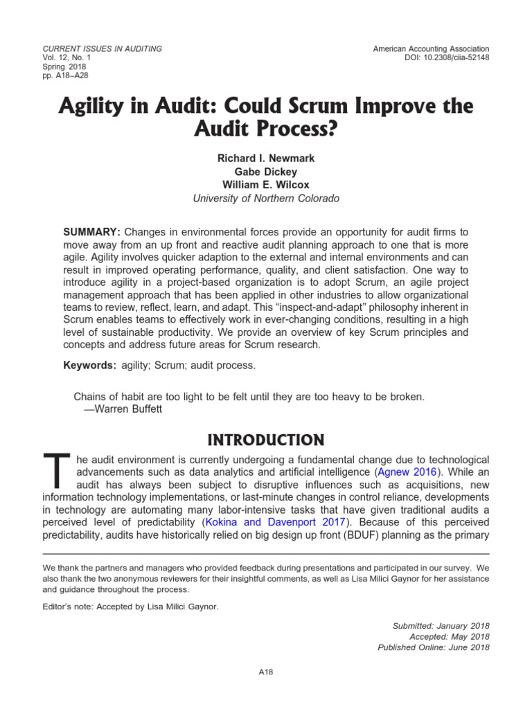 Scrum in The Audit Emviroment PDF | PDF | Scrum (Software Development ...