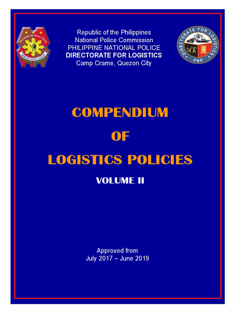 Compendium of Logistics Policies 2019 - Volume 2 PDF | PDF | Logistics ...