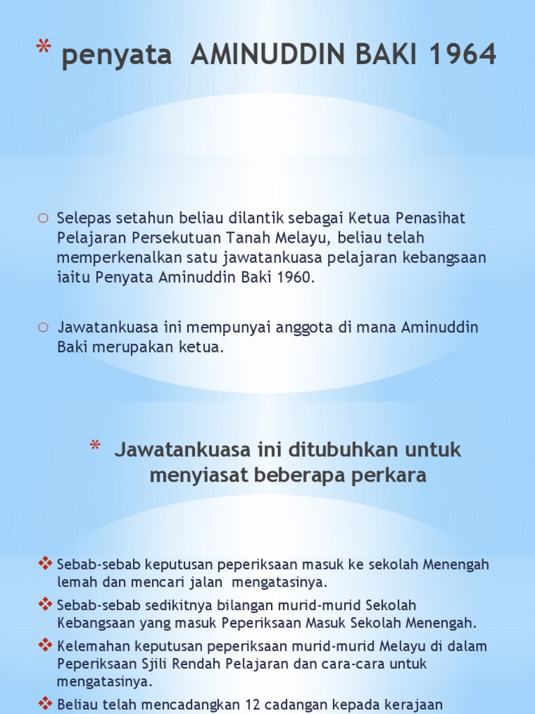 Penyata AMINUDDIN BAKI 1964 | PDF